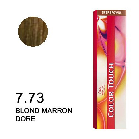 Coloration Wella Color touch Deep brown 7.73 Blond marron doré