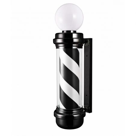Enseigne Barbier noir avec sphère