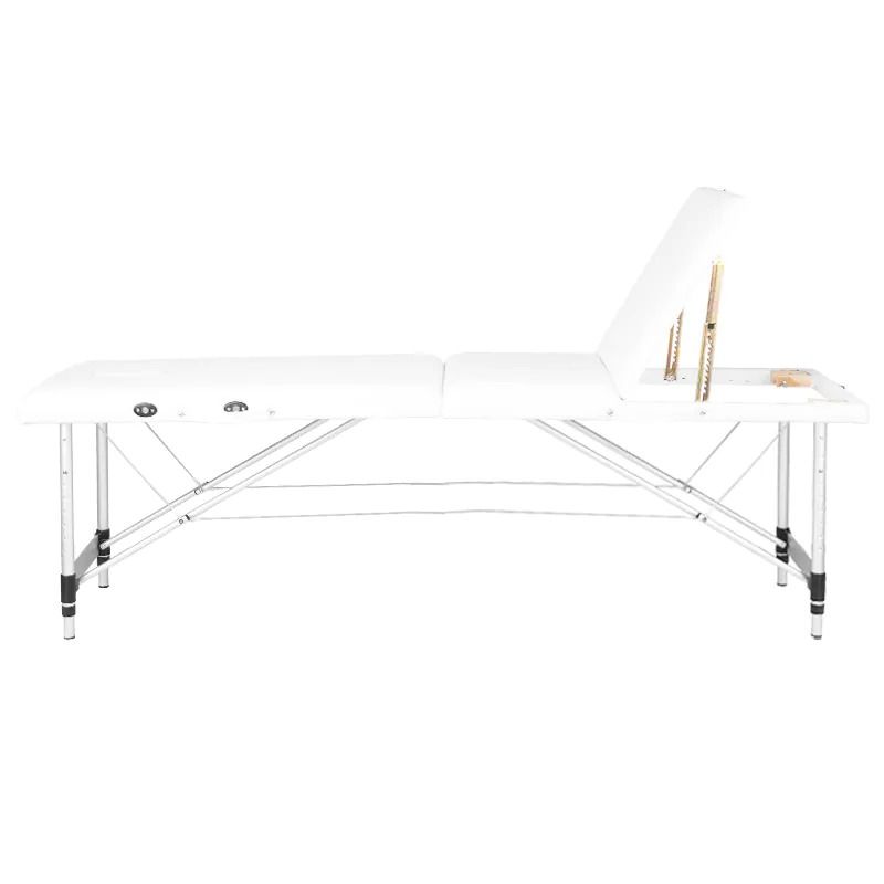 Table De Massage Pliante Aluminium 3 Segments Blanc